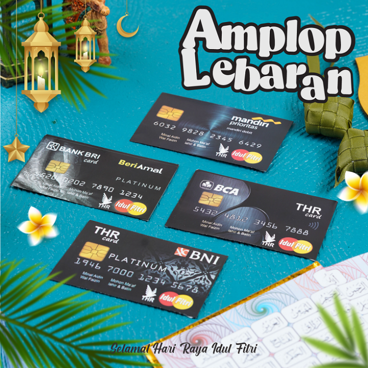 ISI 100 LEMBAR / AMPLOP THR RAMADHAN 2024 MOTIF ATM / AMPLOP IDUL FITRI ...