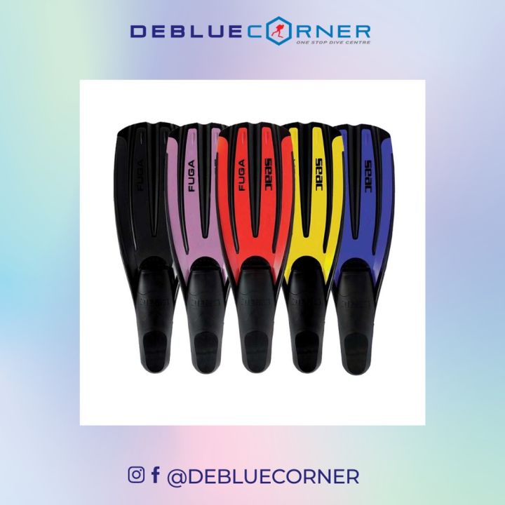SEAC Fuga Full Foot Fins (Scuba Diving) 100% Authentic Official Dealer ...