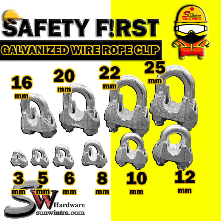 SW Hardware High Quality Galvanized Iron Wire Rope Clip 3mm - 25mm ...