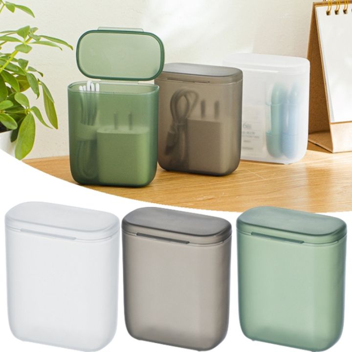 [Leslye] Portable Data Cable Headset Dust-proof Storage Box Simple ...