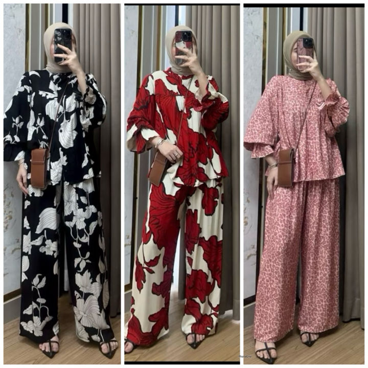 Setelan Nagita Celana Kulot Premium Daily Casual Oneset Wanita ...