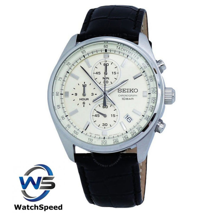 Seiko SSB383P1 SSB383P SSB383 Chronograph Leather Men's Watch | Lazada ...