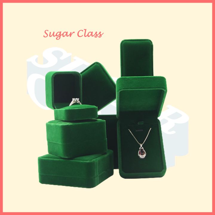 Velvet Jewellery Box Ring Necklace Case Jewellery Storage Gift Box by ...