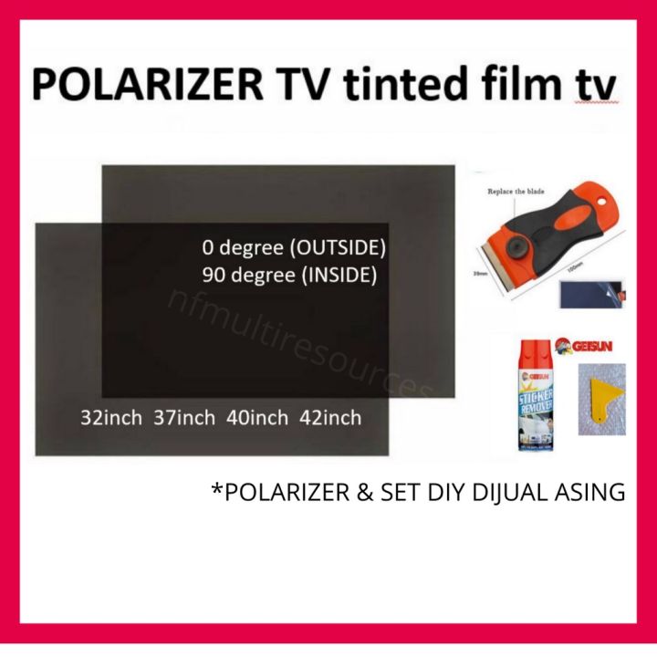 Polarized film lcd tv polarised 24 32 37 42 inch tinted Polarizer tv led polarizing film Polaris ...