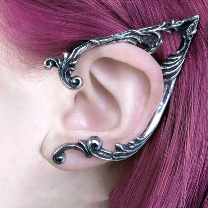 【Fairy Castle】Punk Ear Cuff Earring Dark Elf Ear Clip No Piercing ...