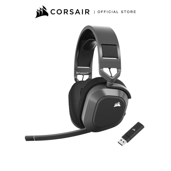 CORSAIR HEADSET HS80 MAX WIRELESS Gaming Headset, Steel Gray | Lazada.co.th