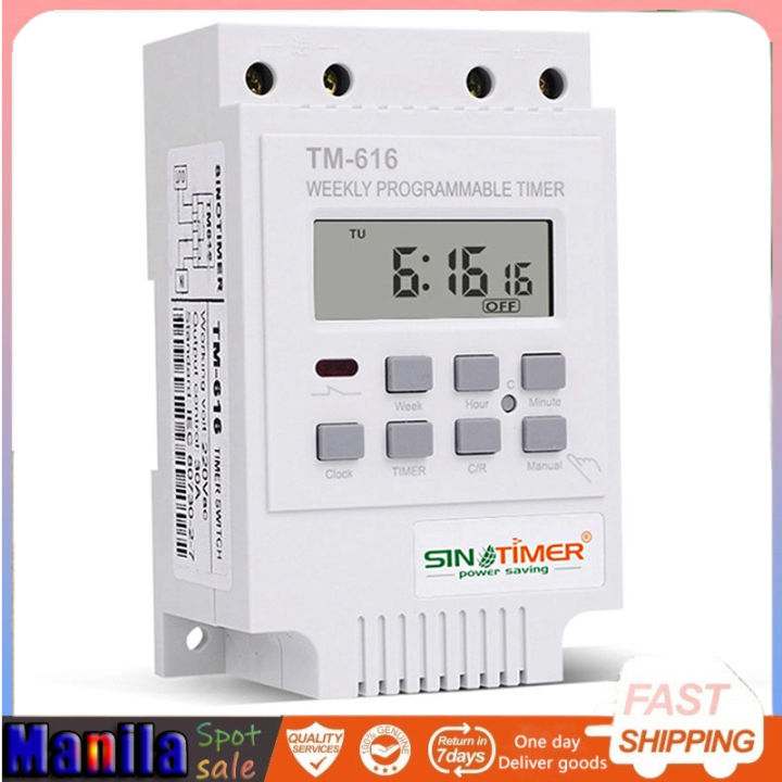 New Sinotimer Tm616w 2 30a 220v Electronic Weekly Programmable Digital Time Switch Relay Timer