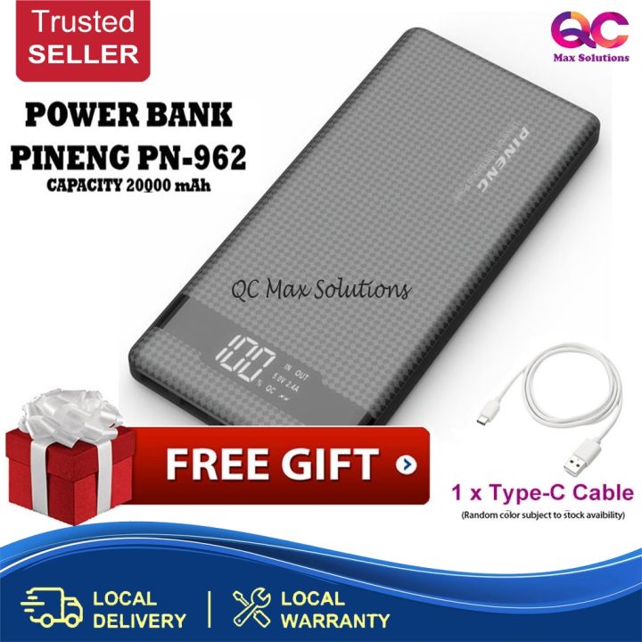 [FREE Type-C Cable] PINENG PN962 PN-962 PN 962 20000mAh 3 Outputs + 3 ...