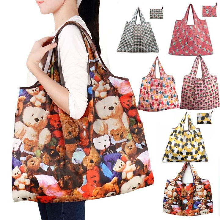 Large Shopping Bag Washable Heavy Duty Handbags Totes Foldable Grocery