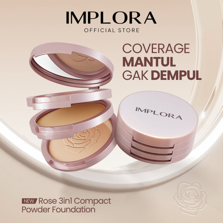 Implora Rose 3in1 Compact Powder Foundation | Lazada Indonesia