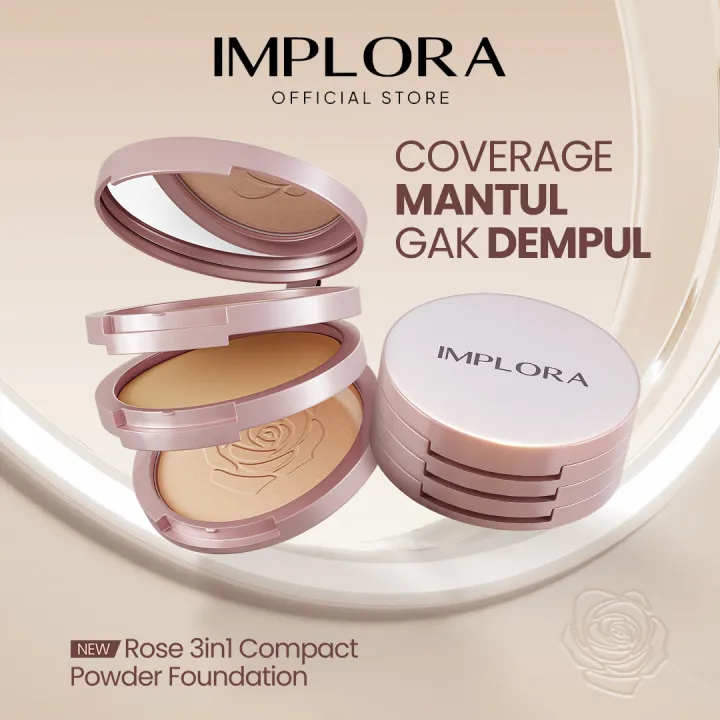 Implora Rose 3in1 Compact Powder Foundation | Lazada Indonesia