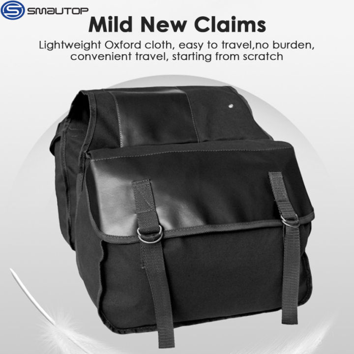 New Upgrade Motorbike Touring Saddle Bag Motorcycle Canvas Panniers Box ...