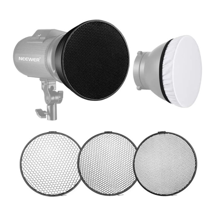 Neewer Standard Reflector 7 inches/18 centimeters Soft Diffuser + 20/40 ...