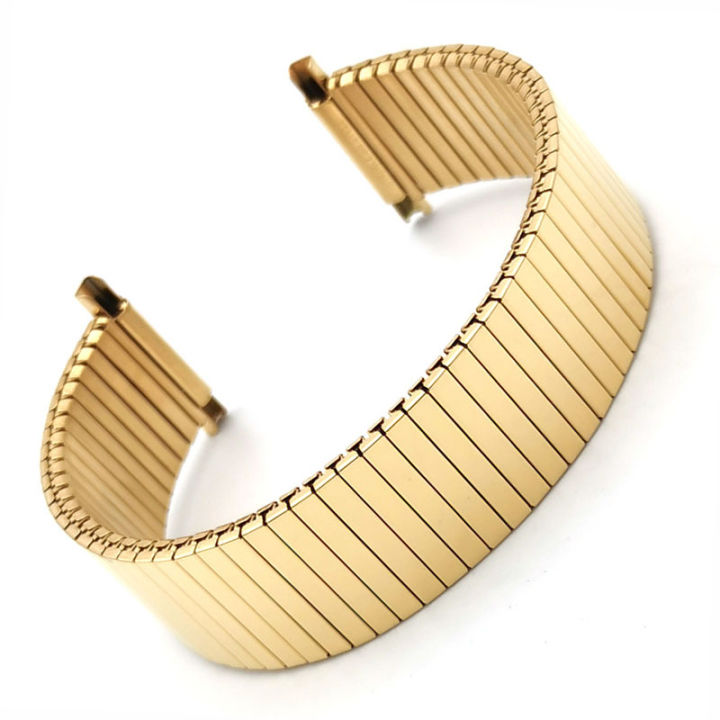 Universal Stainless Steel Watch Band 16-22mm Elastic Watch Strap ...