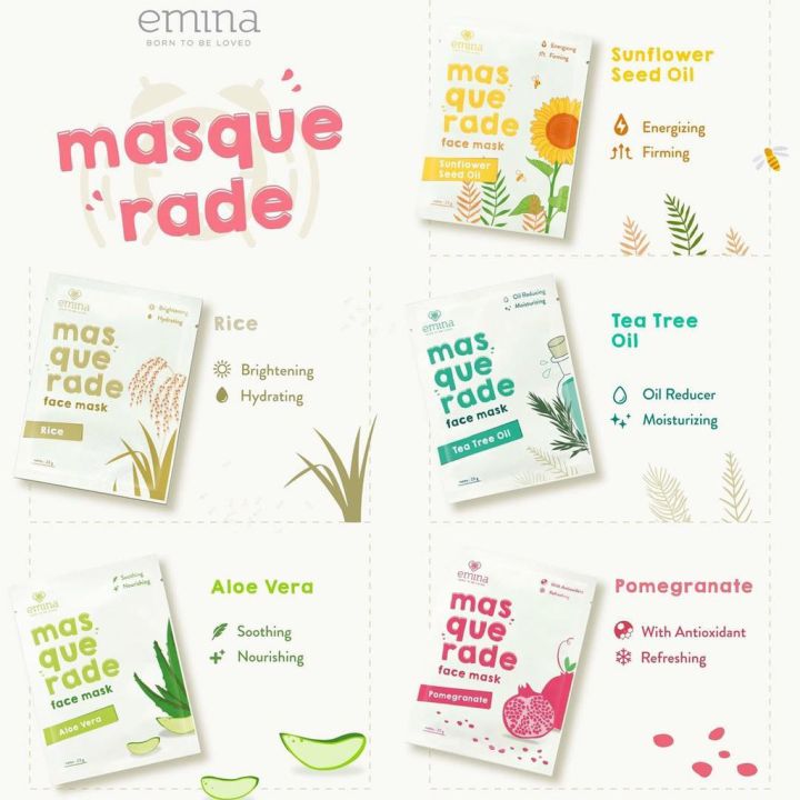 Emina Masquerade Face Mask 1 sachet 23g BPOM | Lazada Indonesia