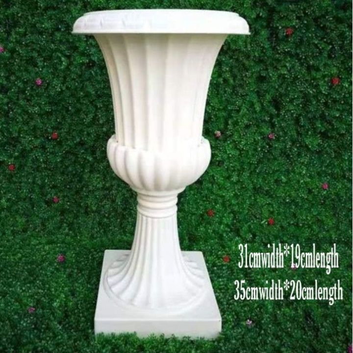 3 In 1 Pvc Plastic White Trumpet Vase Roman | Lazada PH