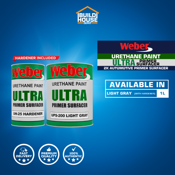 WEBER Urethane Paint Ultra Primer Surfacer (with Hardener) - 2K ...
