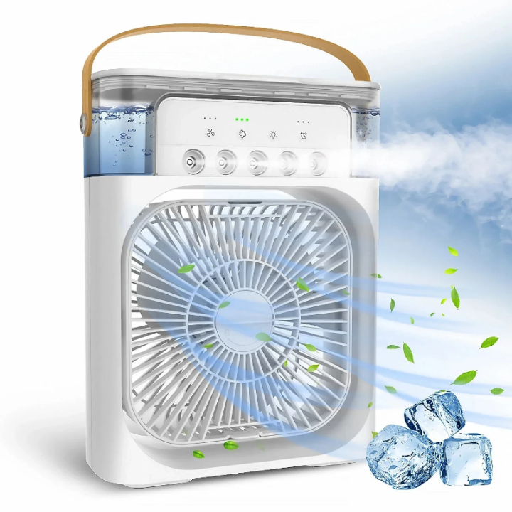 【storage home】 NEW Portable Fan Air Conditioners USB Electric Fan LED ...