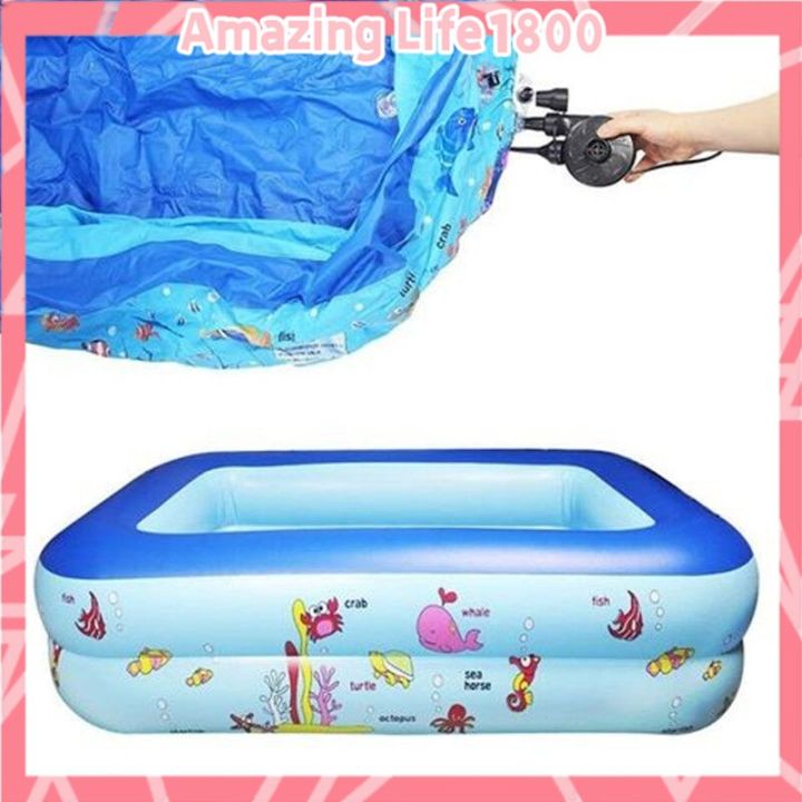 Inflatable Swimming Pool Kids Pool Baby Pool Rectangular Family ...