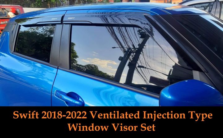 Suzuki Swift 2018 to 2022 Ventilated Injection Type Window Visor Set ...