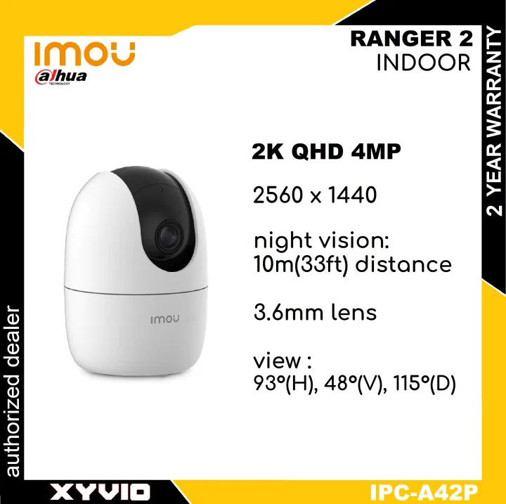 IMOU Dahua Ranger 2 IPC-A42P 4MP Wireless IP AI Human Detection & Siren Two Way Talk Pan/Tilt ...