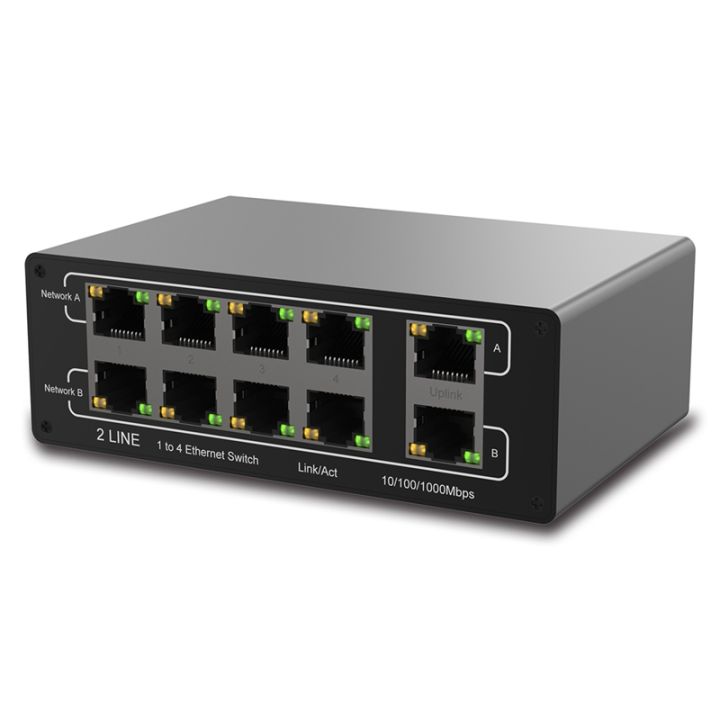 NEW- Network Gigabit 8-Port Network Sharer RJ45 Expansion Gigabit ...
