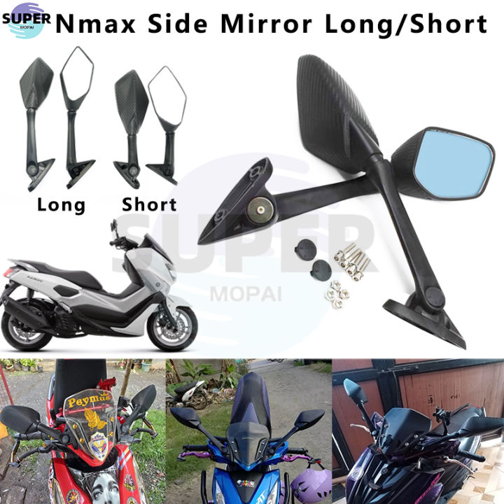 Motorcycle YAMAHA Nmax Side Mirror Long/Short Stem(Carbon) 1 Pair ...