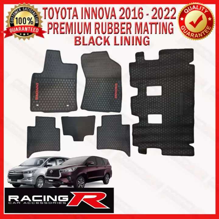 Toyota Innova 2016 to 2024 Premium Rubber Matting Black Lining 2017 ...