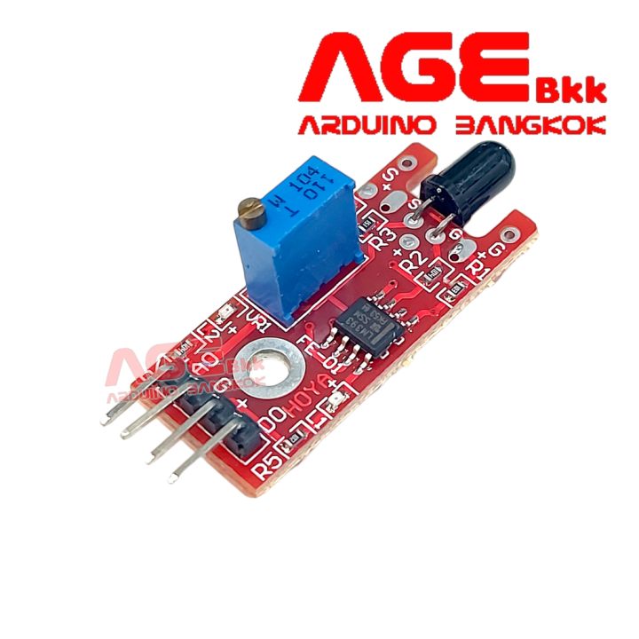 KY-026 เซ็นเซอร์ตรวจจับเปลวไฟ lnfrared IR Flame Detector Sensor ...