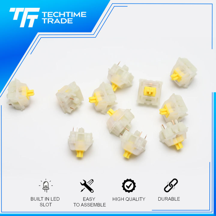 Gigaware Gateron Switches 5Pin Milky Switches for Mechanical Keyboard ...