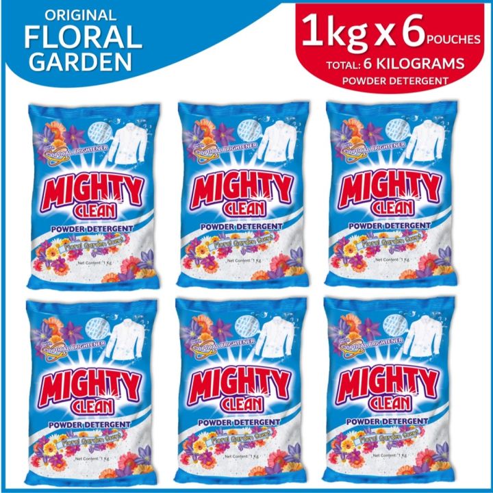 Mighty Clean Detergent Powder Original - Powder (Blue) 6 Kilos (1 Kilo ...