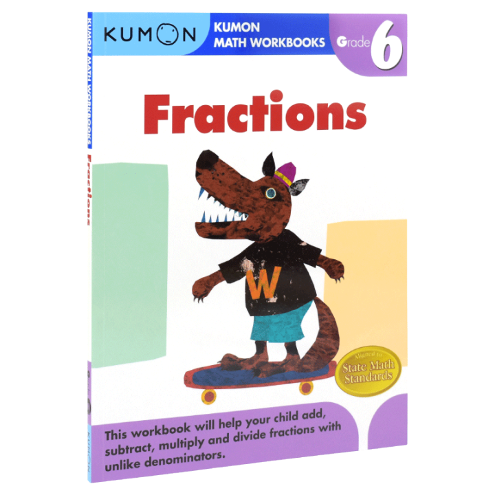 Kumon math workbooks fractions grade 6 official education children's ...
