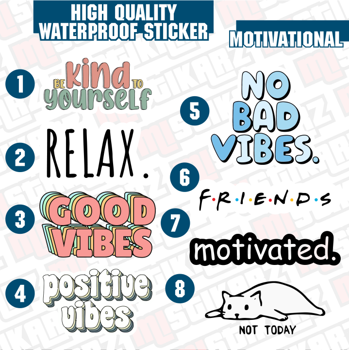 Motivational Vinyl Waterproof Sticker | Lazada PH