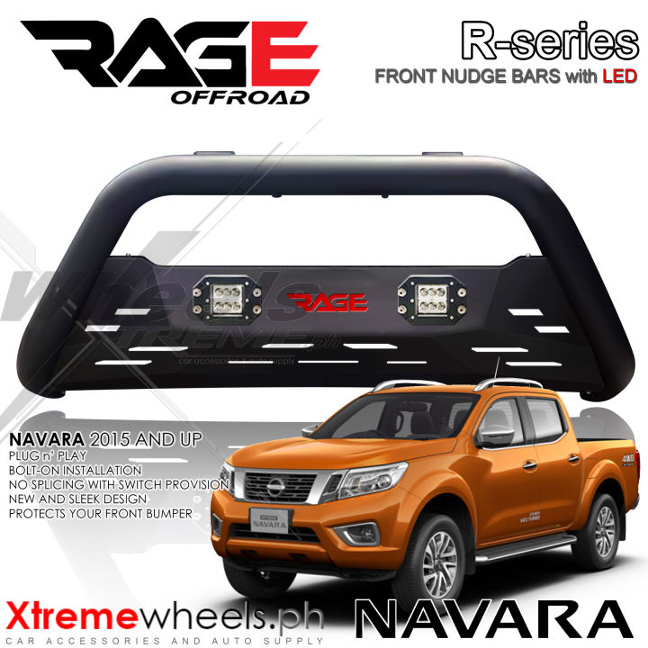 Nissan Navara / Terra 2015-2025 RAGE R series NUDGE BAR / BULL BAR ...