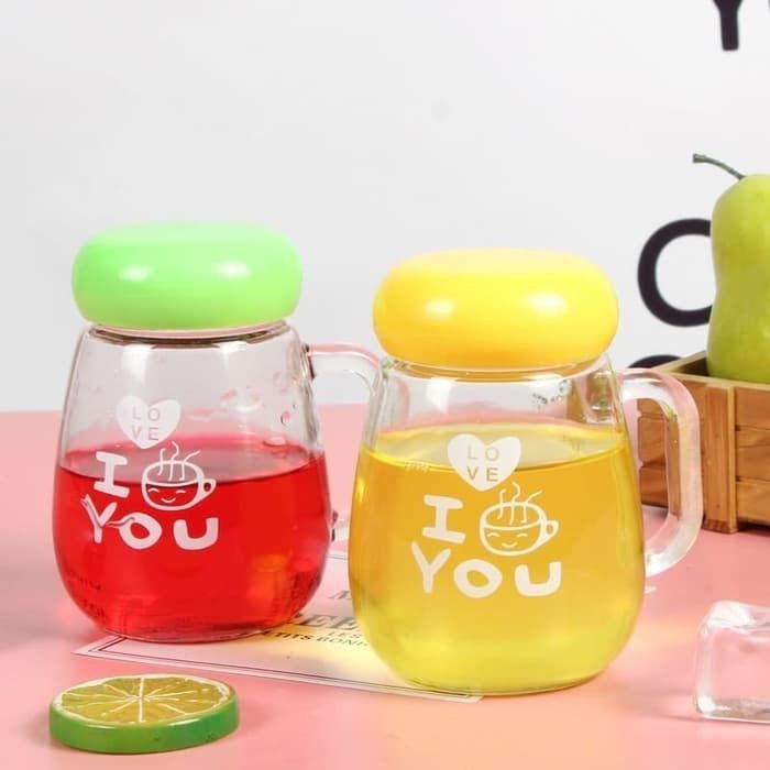 Gelas Kaca - Mug Kaca - Botol Kaca Wooden 450ml | Lazada Indonesia