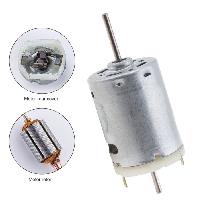 R380 DC Motor 12V 5500RPM Biaxial Output Micro Motor for DIY Toys Small ...