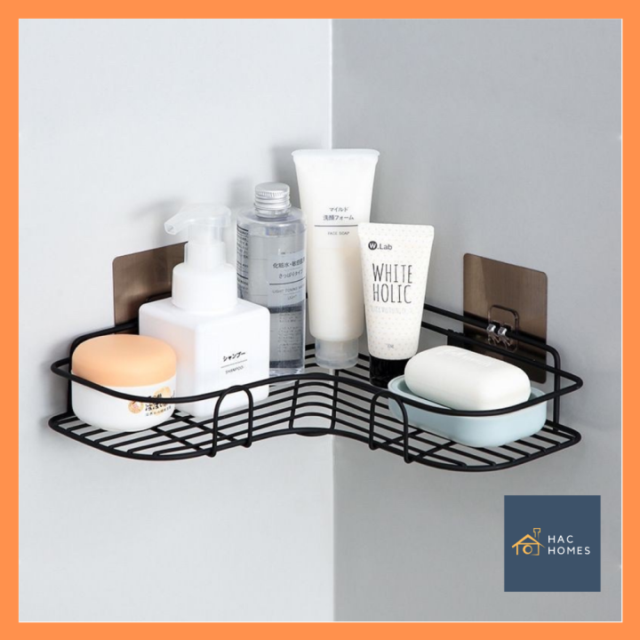 HAC HOMES Bathroom Corner Storage Stainless Steel Wall Mounted Bathroom ...