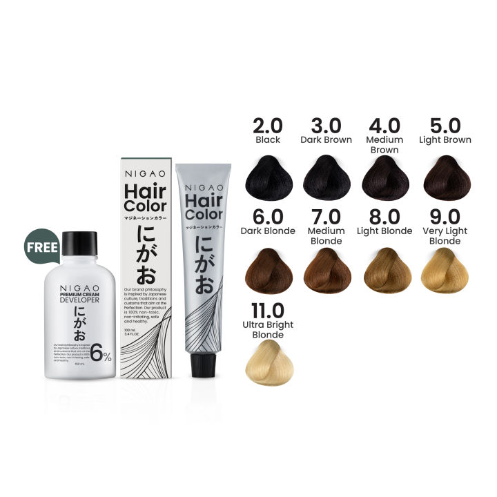 NIGAO Hair Color Natural รวมโทนสีธรรมชาติ สีย้อมผม | Lazada.co.th