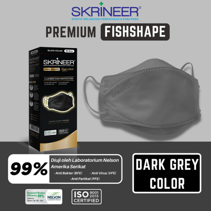 SKRINEER FISH SHAPE GREY 10'S (GREY) | Lazada Indonesia