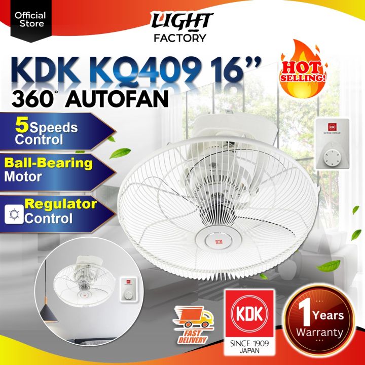 🔥SIRIM🔥KDK KQ409 Regulator Auto Fan KQ-409 16" 5 Speed / DECOR A68 16 ...