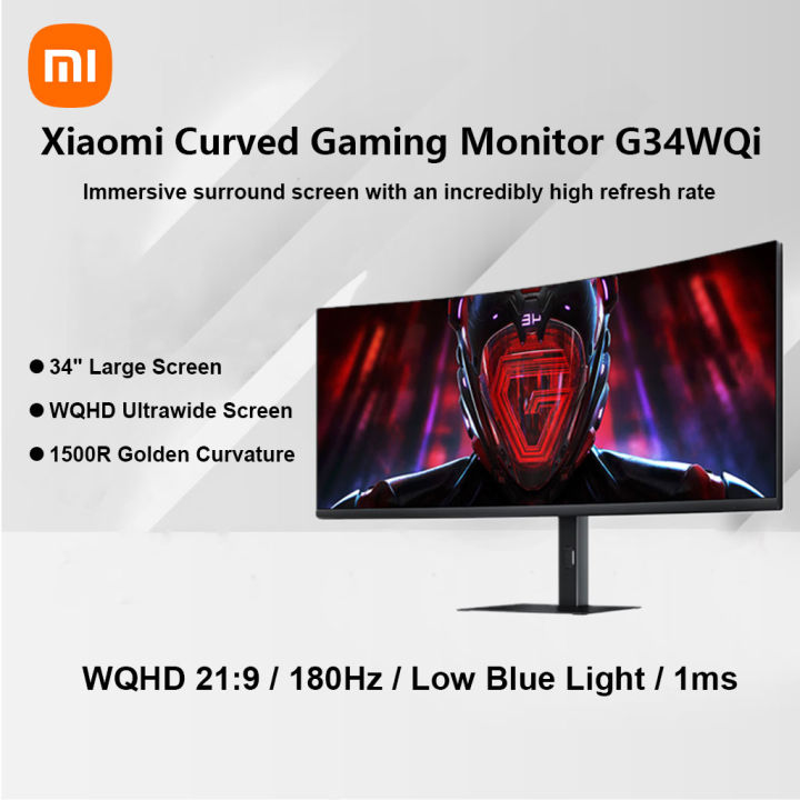 Global Version Xiaomi Redmi G34 WQi 34 Inch Curved Gaming Monitor 1ms ...