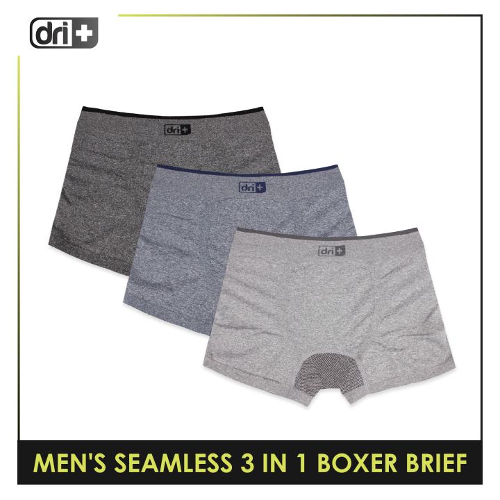 Dri Plus Men's Seamless Sports Boxers Brief 3 pieces in a pack ...