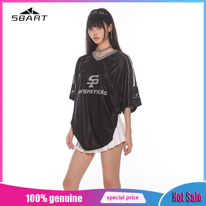 SBART เสื้อกีฬาคอวีทรงหลวมแฟชั่นสำหรับคอลเล็คชันฤดูใบไม้ผลิวัยรุ่น | Lazada.co.th