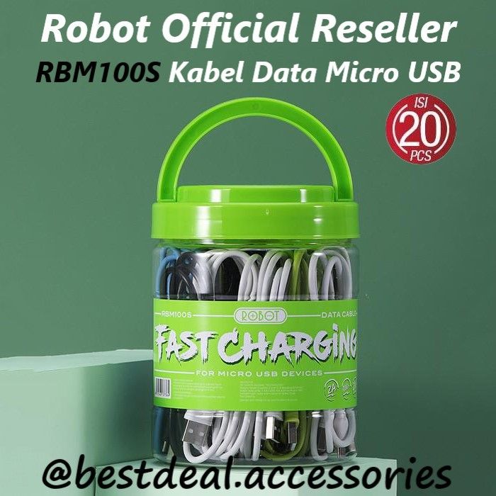 Robot RBM100S Micro USB Kabel Data Cable (isi 20 Pcs) new RBM100 | Lazada Indonesia