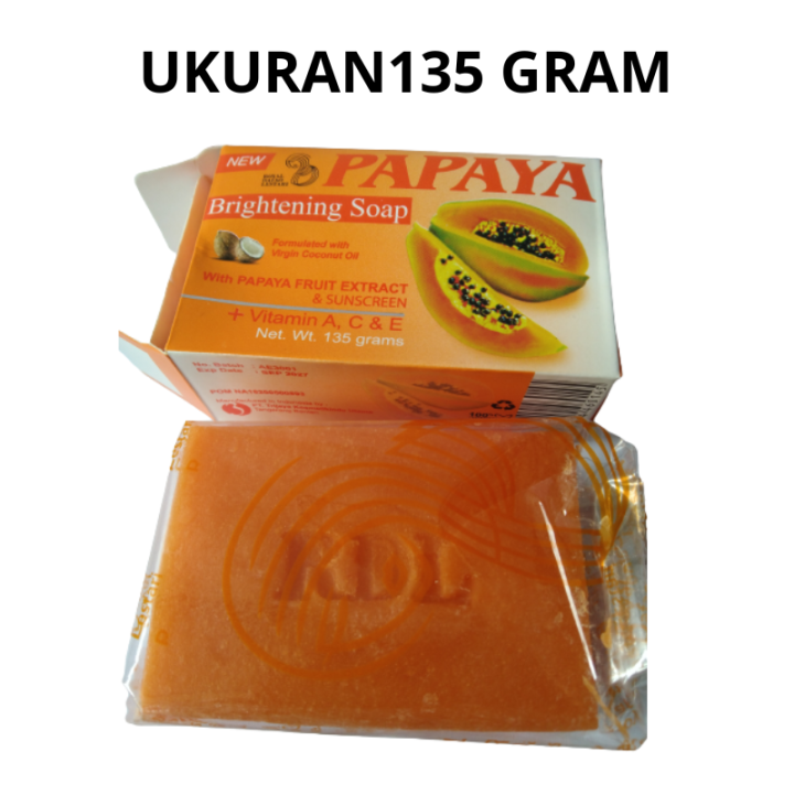 SABUN RDL PAPAYA BRIGHTENING SOAP 135 gr Sabun Wajah | Lazada Indonesia