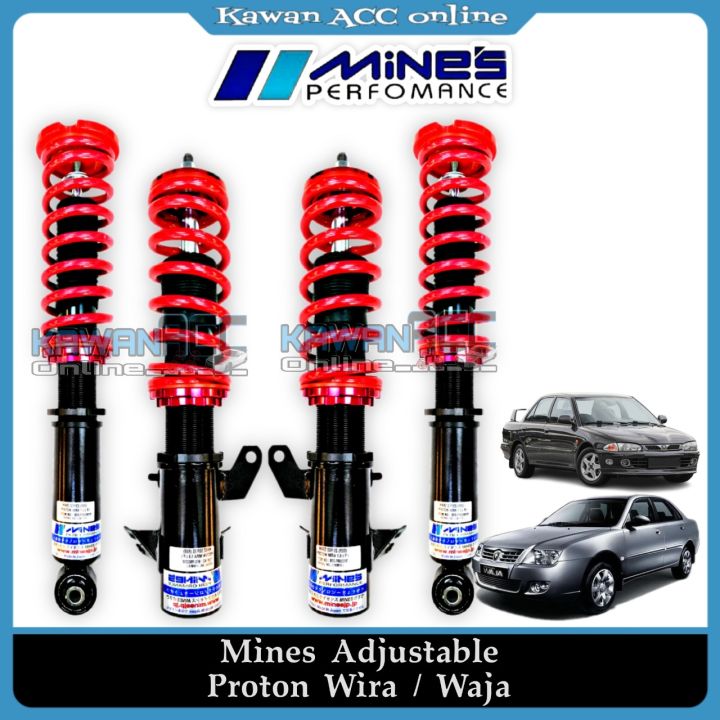 Mines Adjustable High Low Bodyshift Spring Soft Hard For Proton Waja ...