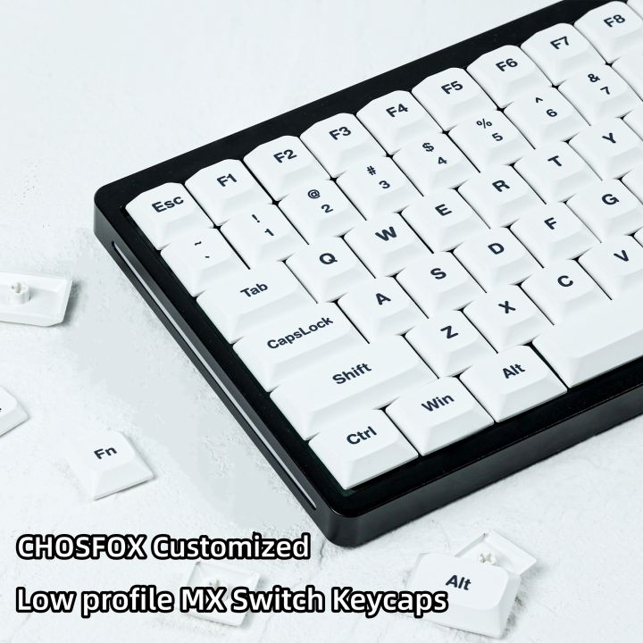 【big-discount】 Chosfox 135 Keys Low profile PBT Keycaps Custom MX ...