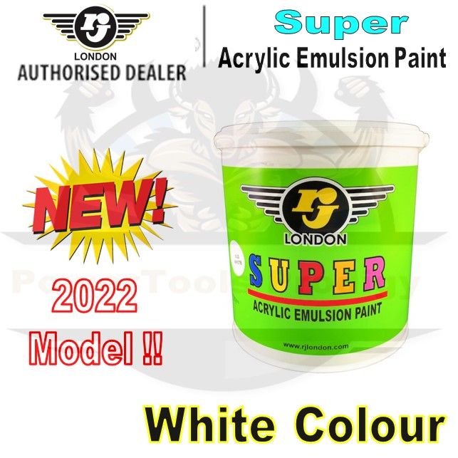 RJ LONDON SUPER ACRYLIC EMULSION PAINT 1KG/ WHITE WALL PAINT/ CEILING ...