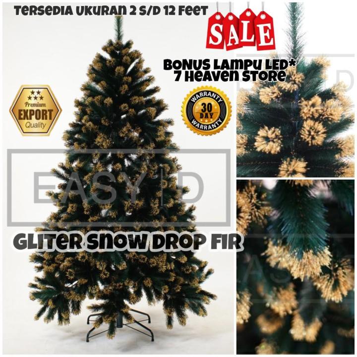 Pohon Natal Besar Tinggi 8 feet 8ft 2,5 meter 2.5m Daun Jarum Cemara ...
