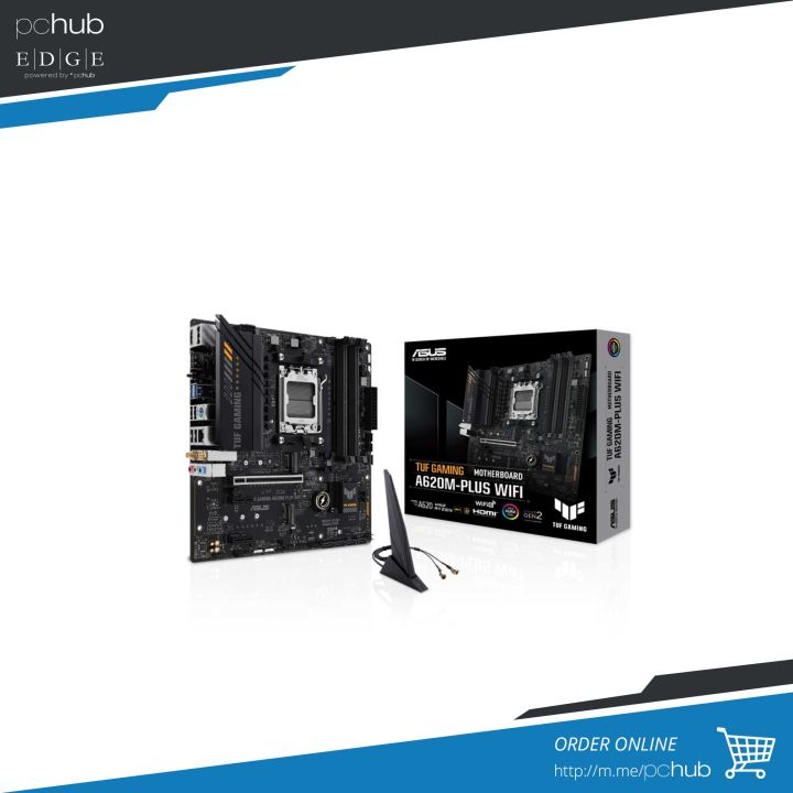 PChub | Asus TUF Gaming A620M Plus, AM5, mATX, 4*ddr5 | Lazada PH